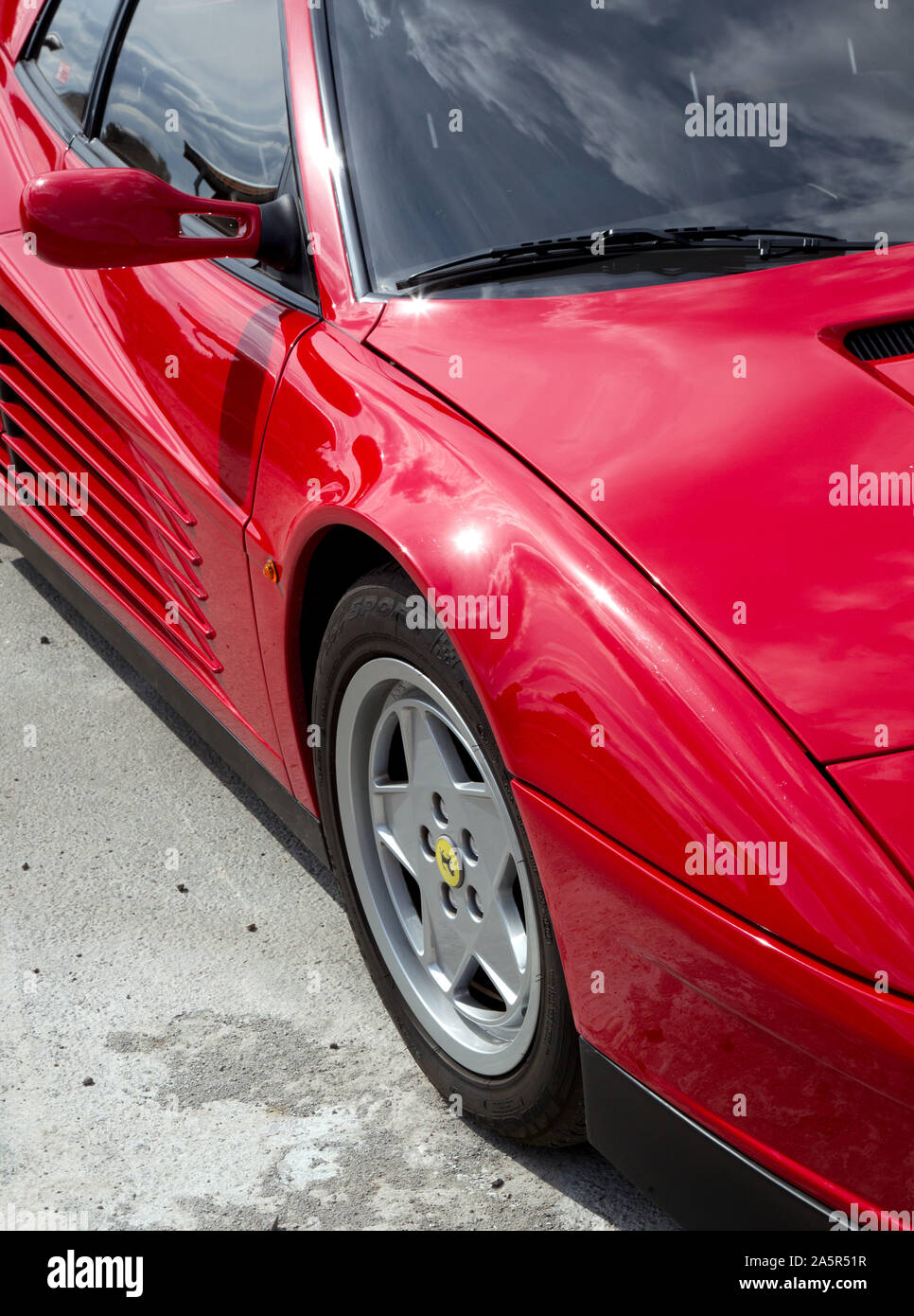 A red Ferrari Testarossa.Photo Jeppe Gustafsson Stock Photo - Alamy