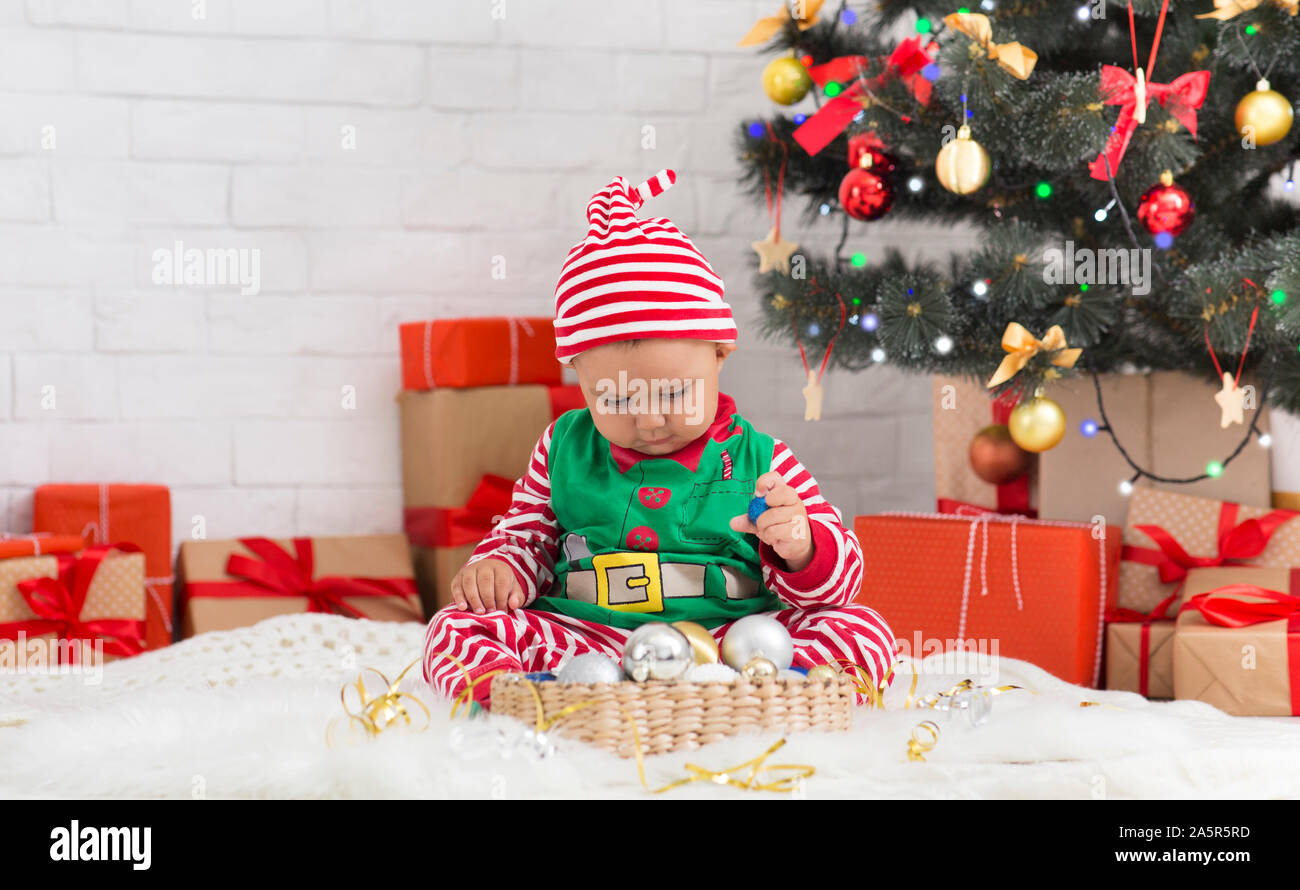 Sweet Santa helper Stock Photo - Alamy