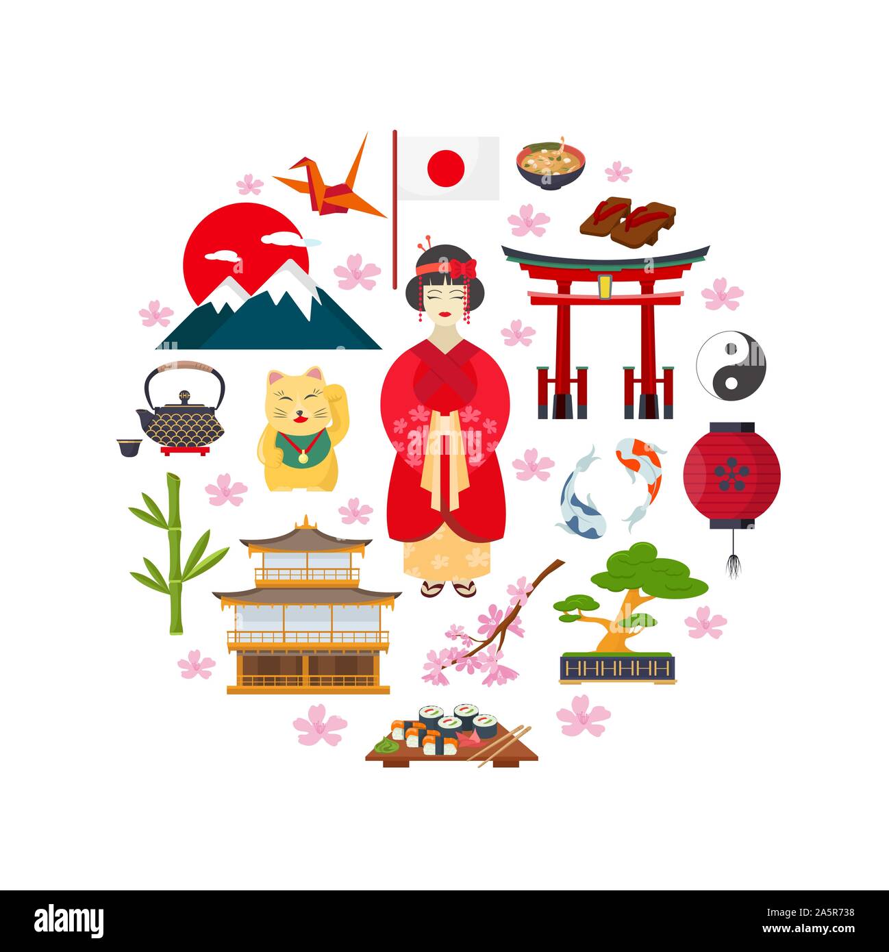 traditional Japanese symbols Stock Vector Image & Art - Alamy