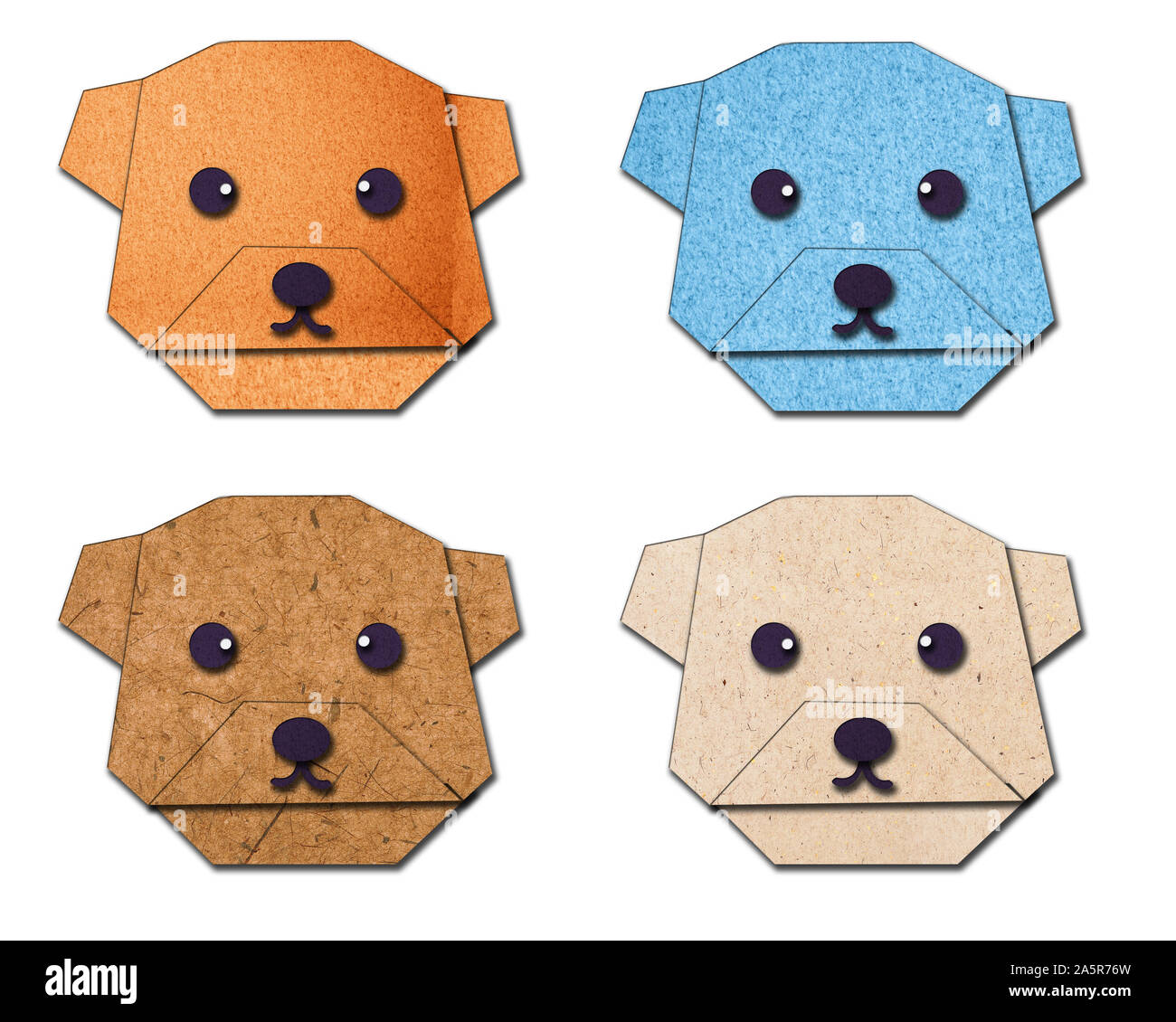 Dog folded the paper on white background Stock Photo - Alamy