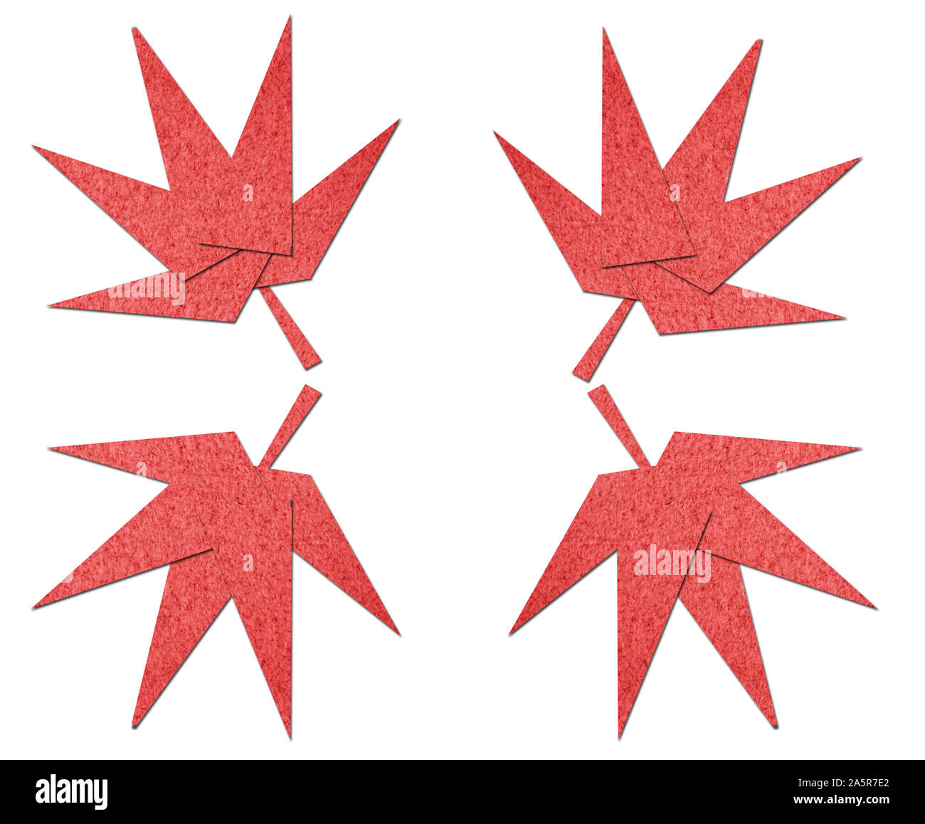 origami flower made of paper on white background Stock Photo - Alamy