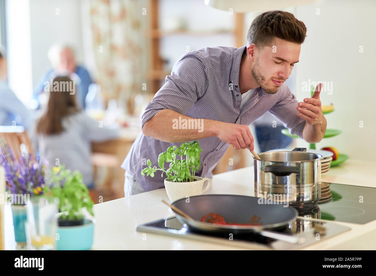 Man inside pot hi-res stock photography and images - Alamy