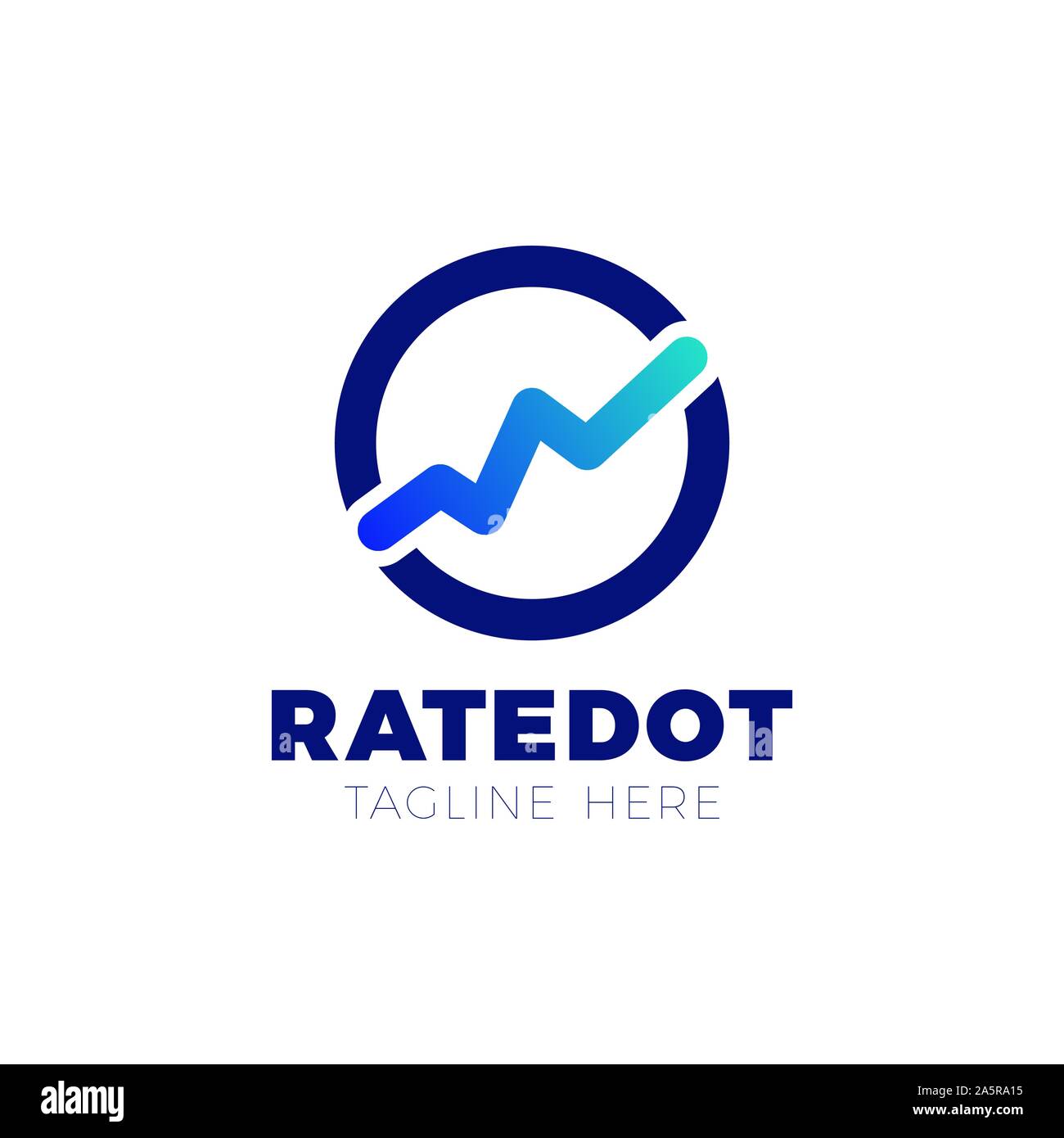 Business Vector circle Logo design with growth rate chart Stock Vector ...
