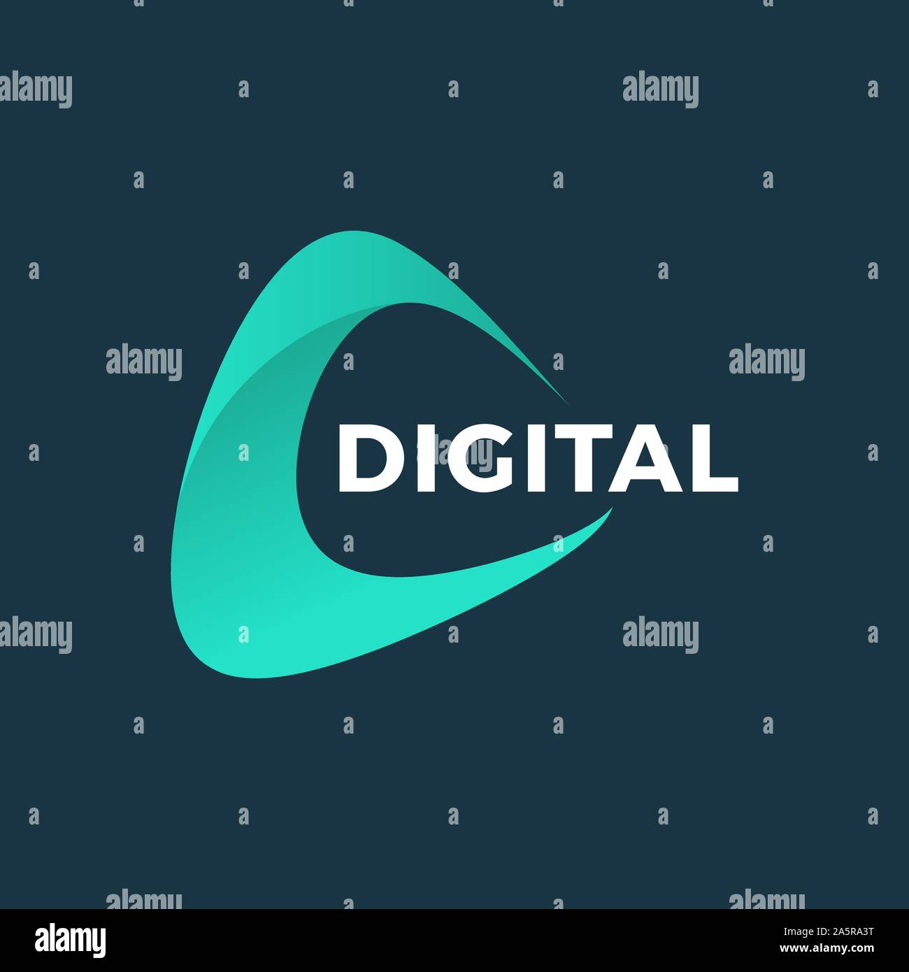 Vector flowing abstract shape, logo template. Colorful unusual business ...