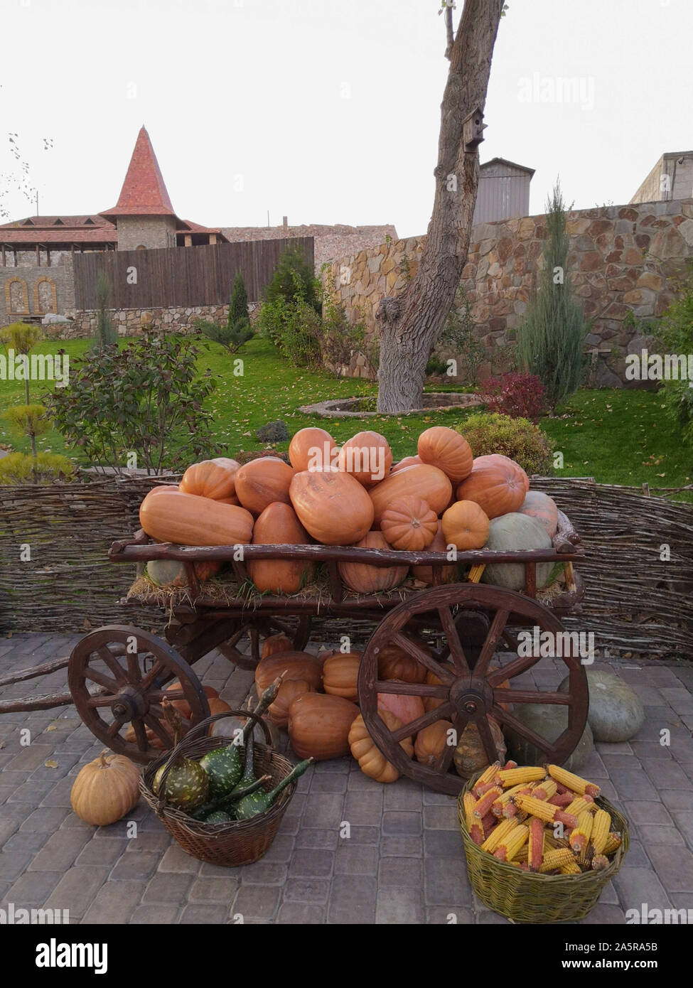 Cart of pumpkins hi-res stock photography and images - Alamy