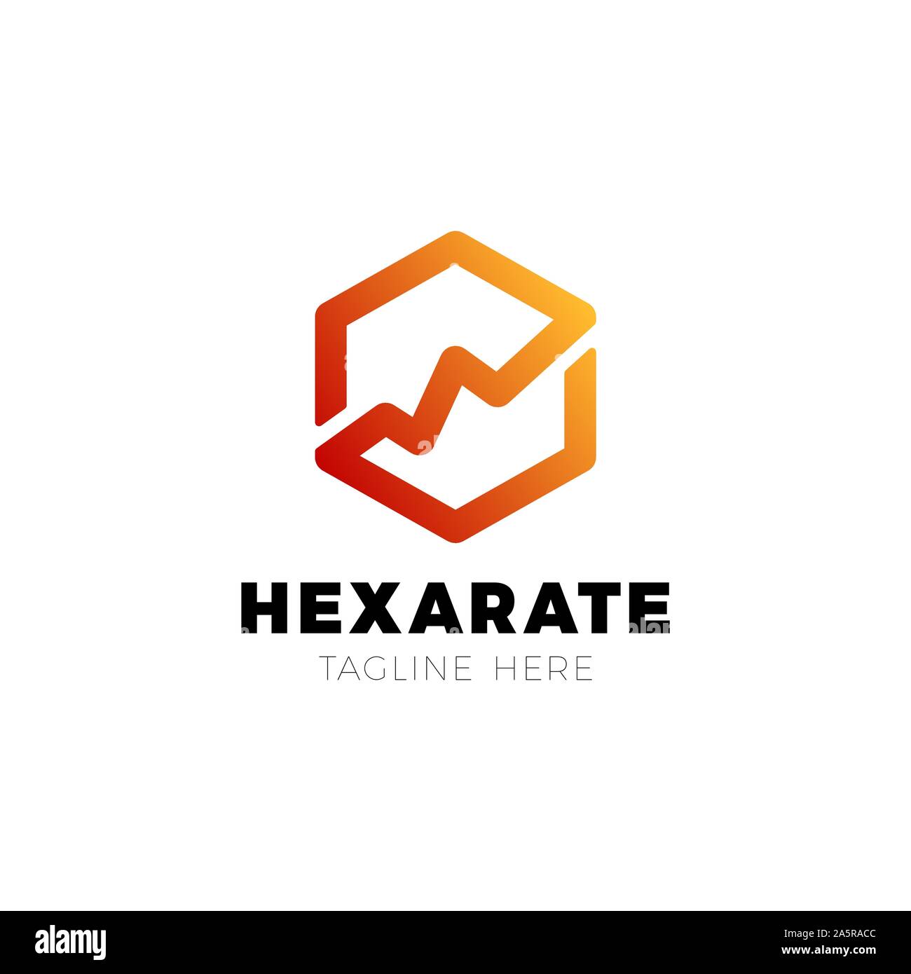 Business Vector Hexagon Logo design with growth rate chart Stock Vector ...