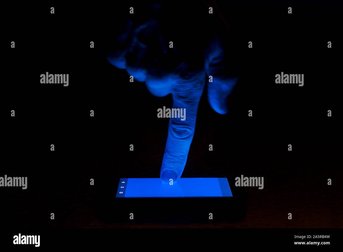 Light from touch screen smart mobile phones often rich in the blue end ...