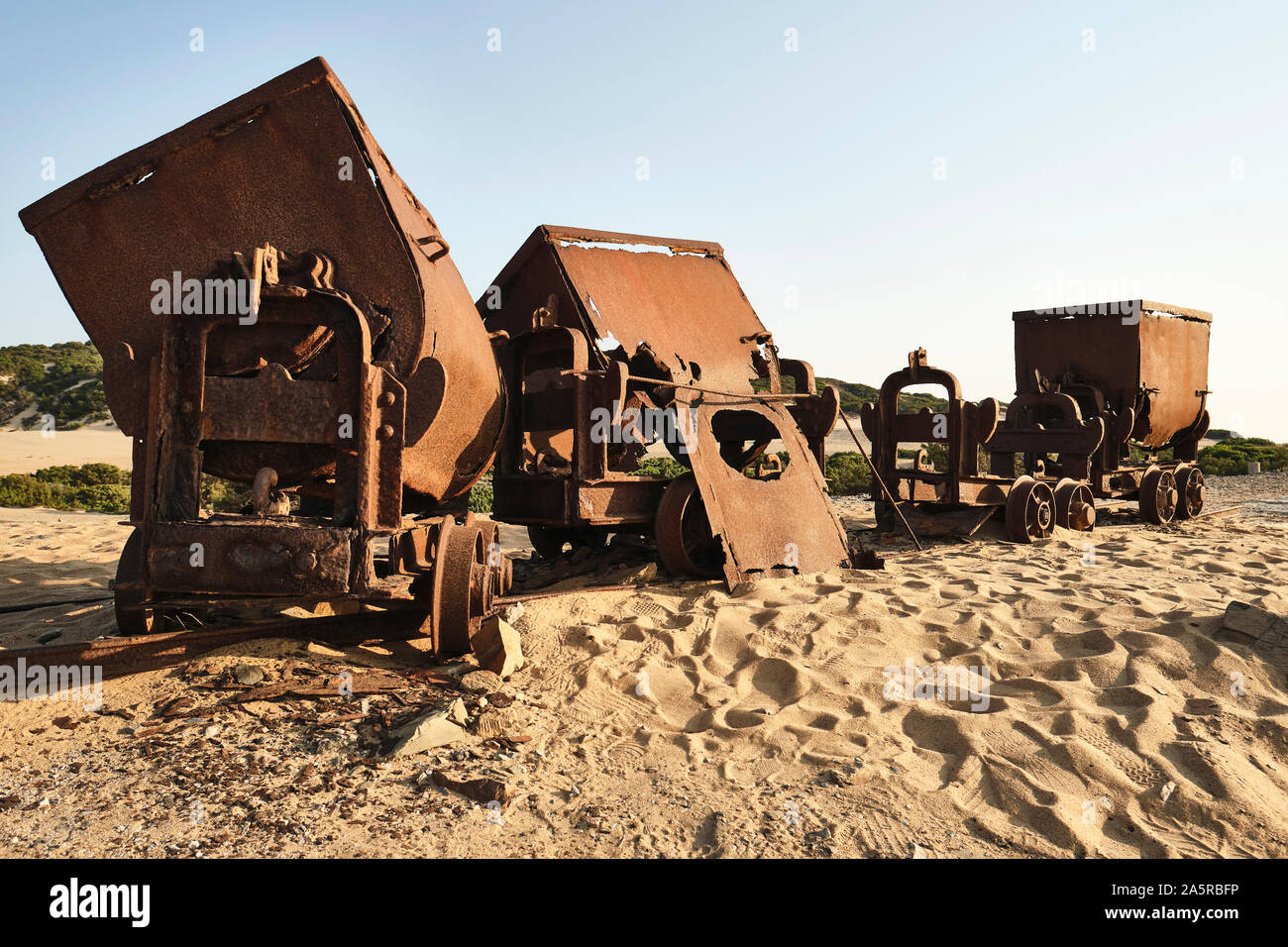 Mineral mine tipping wagons hi-res stock photography and images - Alamy