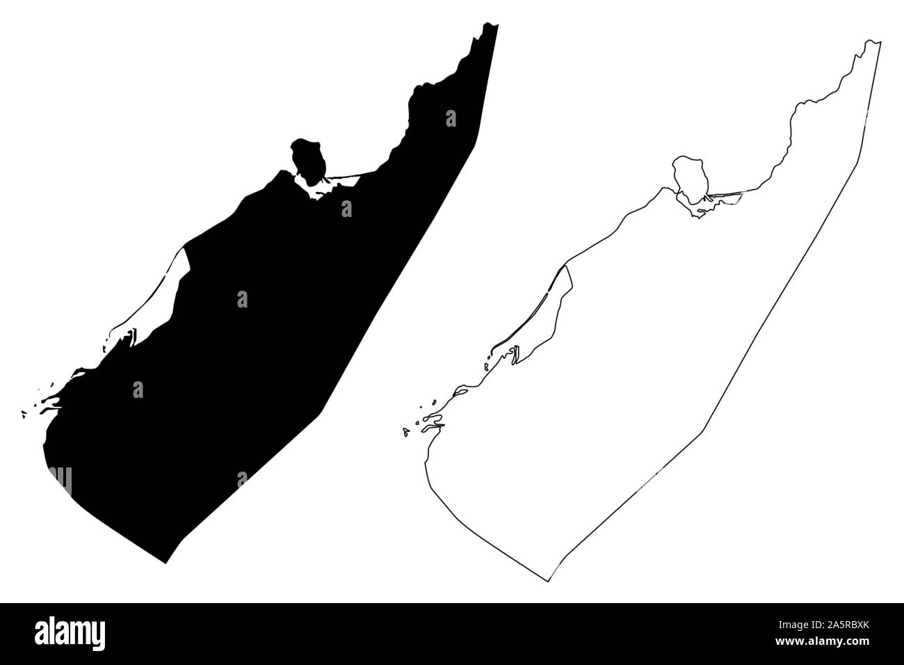 Nelson Region (Regions of New Zealand, South Island) map vector ...