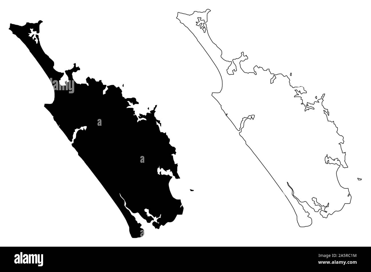 Northland Region (Regions of New Zealand, North Island) map vector ...