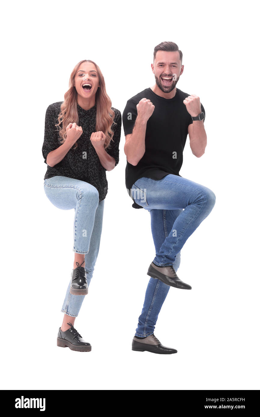 Two friends dancing together in Cut Out Stock Images & Pictures - Alamy