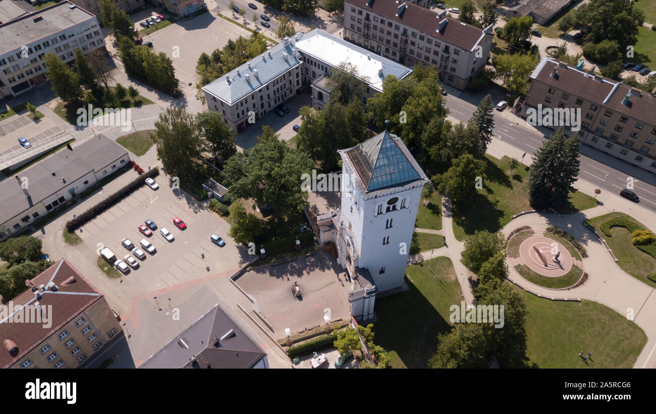 Aerial view of Jelgava city Latvia Zemgale drone top view Stock Photo ...