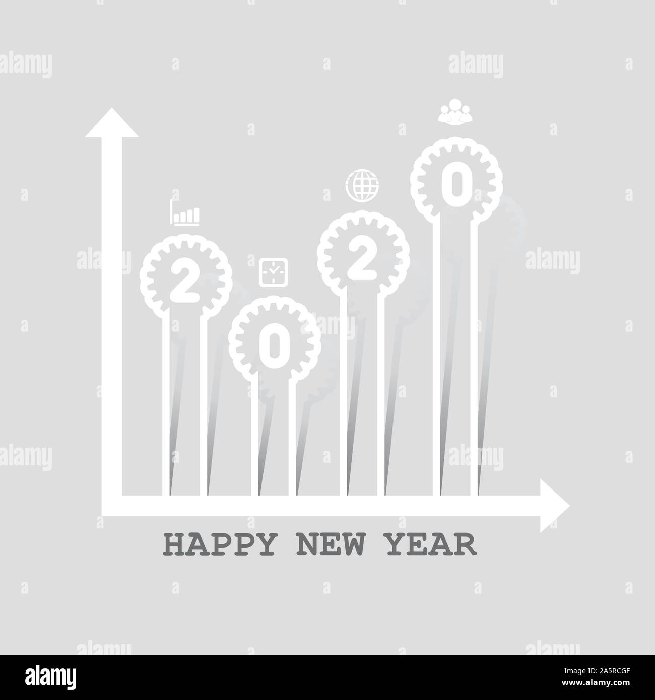 Illustration of greeting for new year 2020 stock vector Stock Vector ...