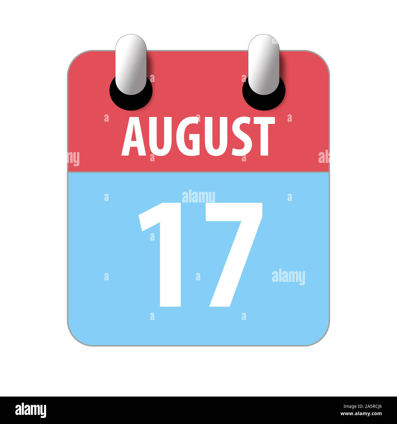 august 17th. Day 17 of month, Simple calendar icon on white background ...