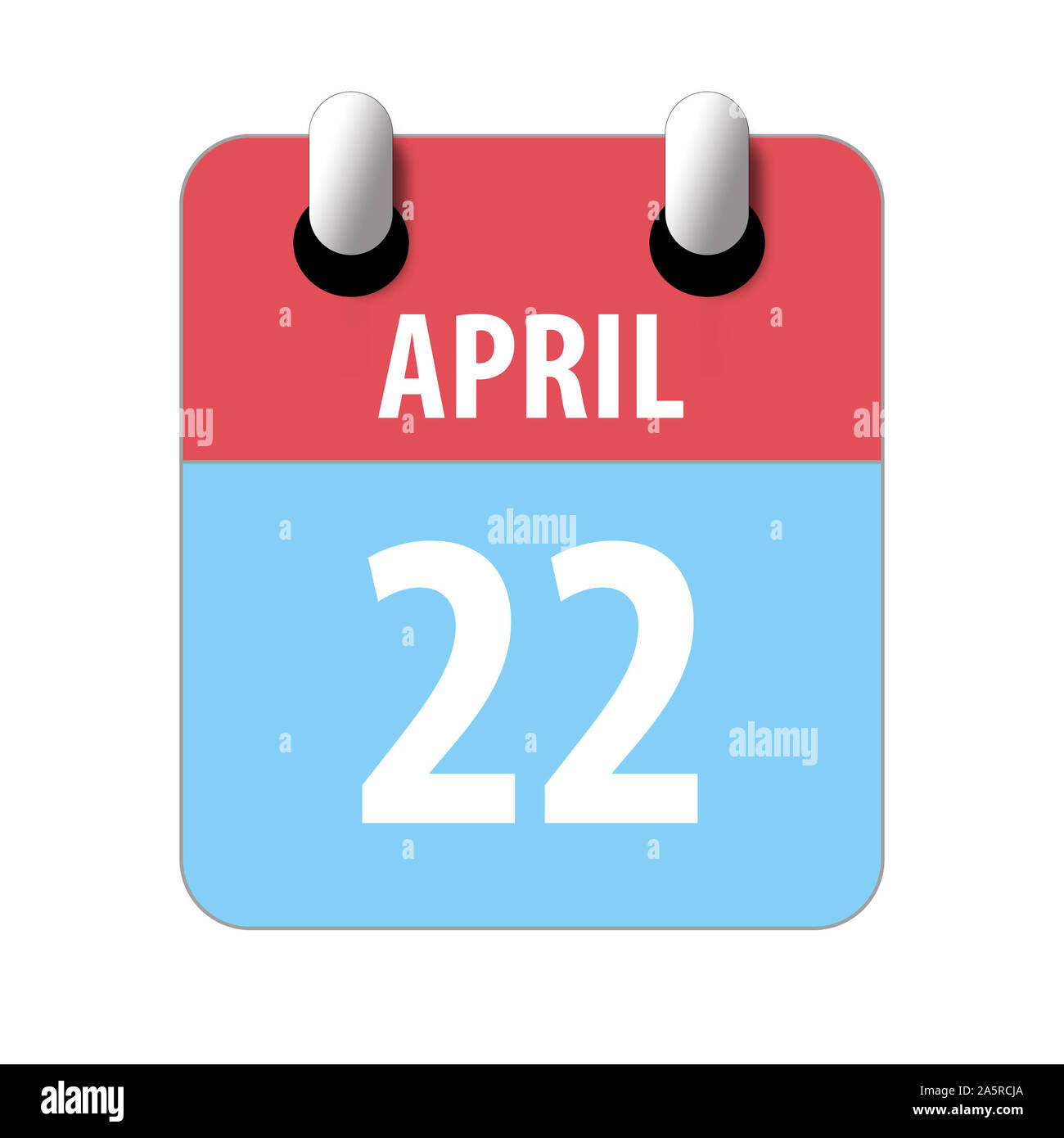 april 22nd. Day 22 of month, Simple calendar icon on white background ...