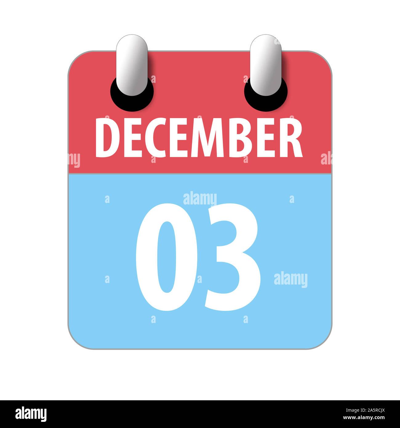 december 3rd. Day 3 of month, Simple calendar icon on white background ...