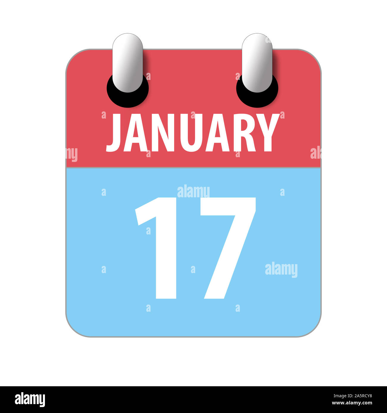 january 17th. Day 17 of month, Simple calendar icon on white background ...