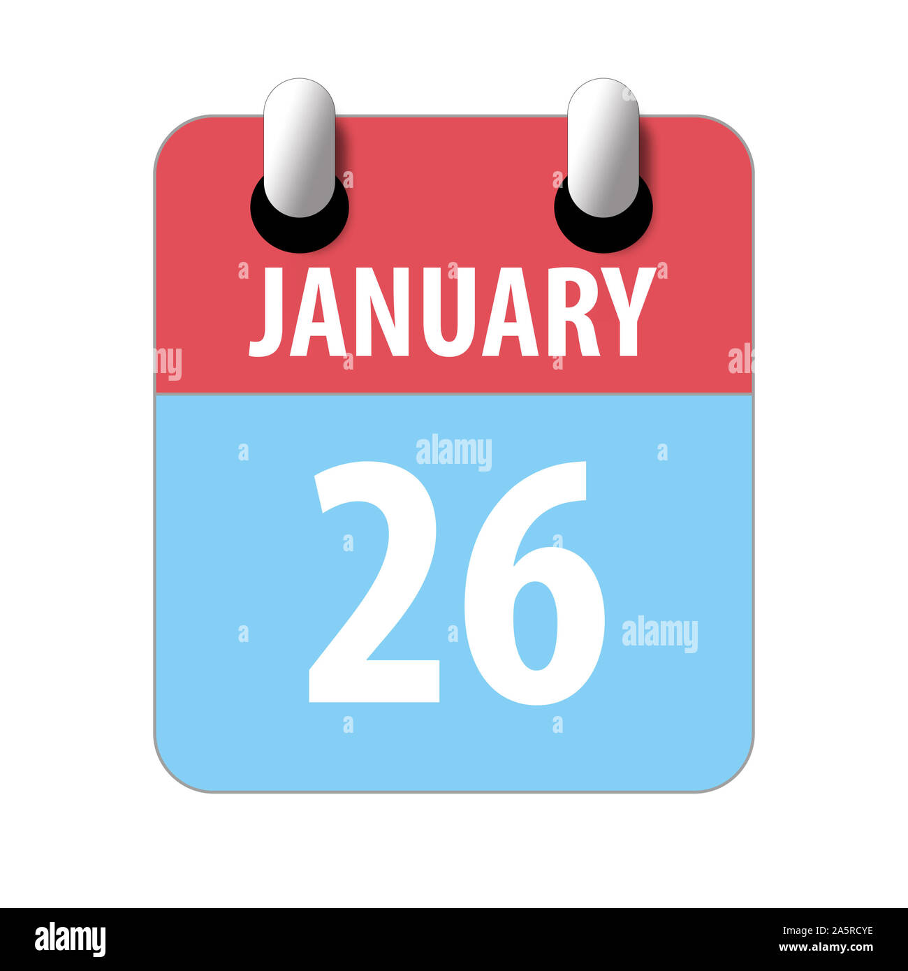 january 26th. Day 26 of month, Simple calendar icon on white background ...
