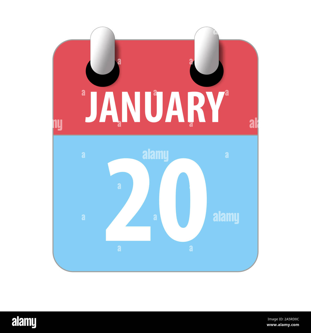 january 20th. Day 20 of month, Simple calendar icon on white background ...