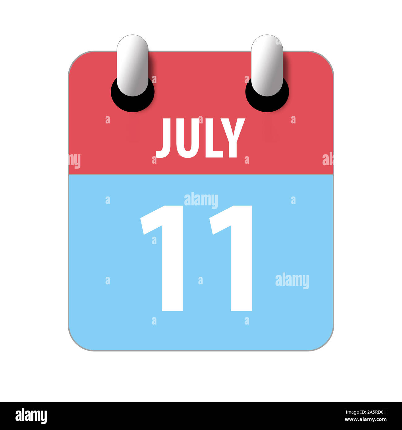 july 11th. Day 11 of month, Simple calendar icon on white background ...