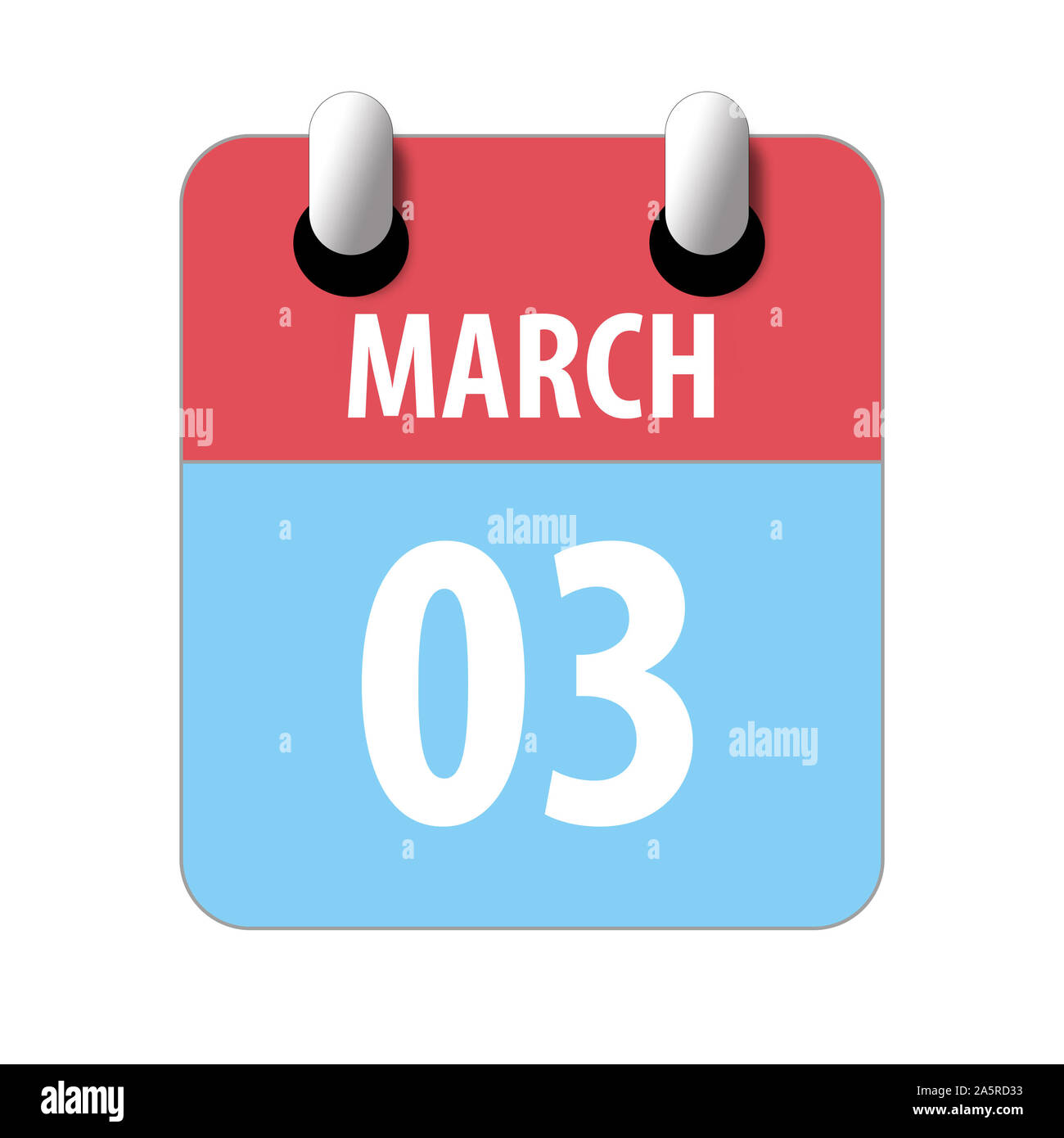 march 3rd. Day 3 of month, Simple calendar icon on white background ...