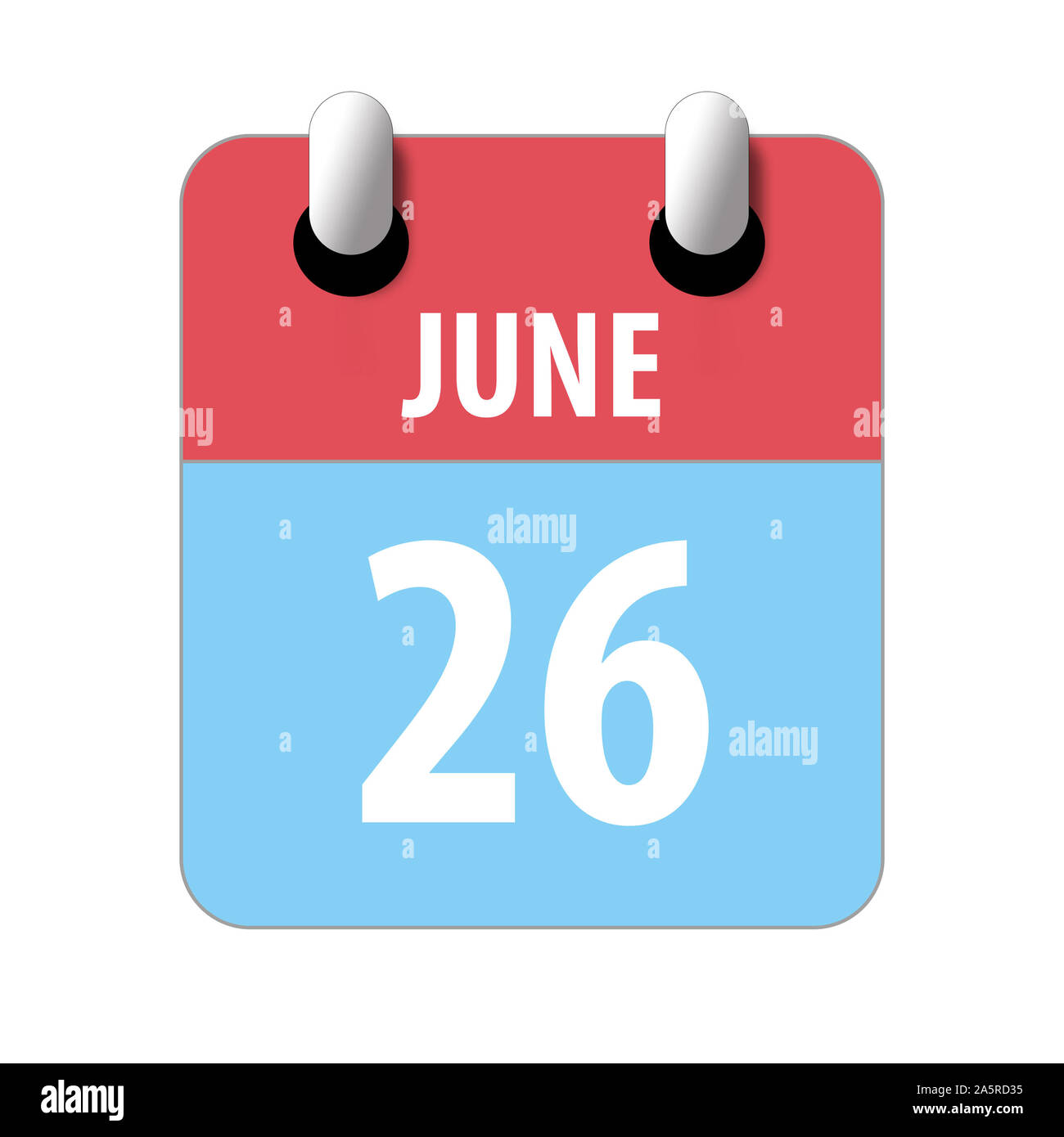 june 26th. Day 26 of month, Simple calendar icon on white background ...