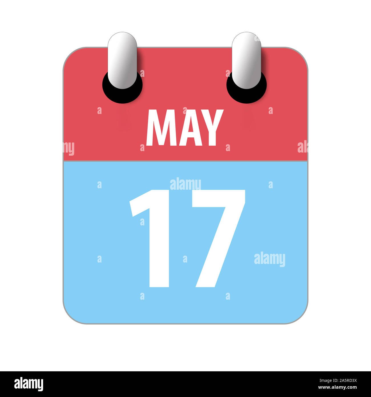 may 17th. Day 17 of month, Simple calendar icon on white background ...