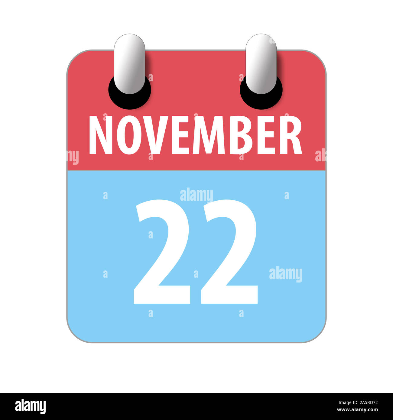 november 22nd. Day 22 of month, Simple calendar icon on white ...