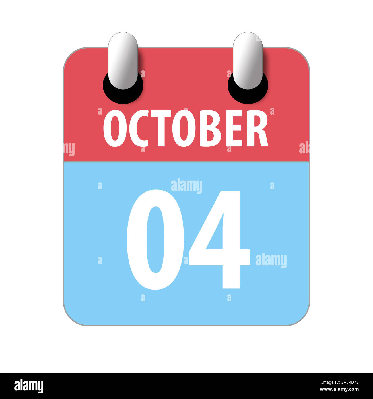 october 4th. Day 4 of month, Simple calendar icon on white background ...