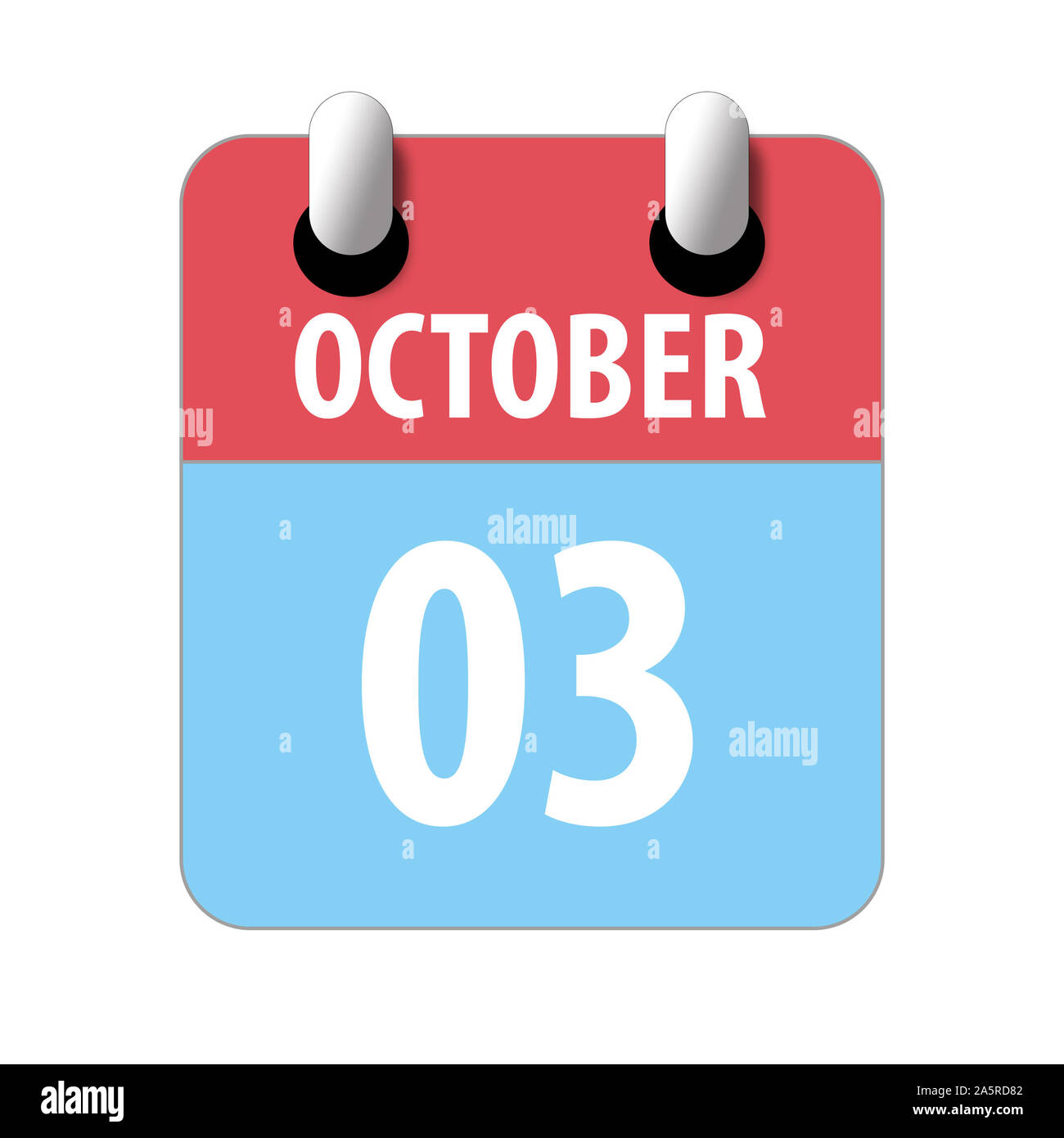 october 3rd. Day 3 of month, Simple calendar icon on white background ...