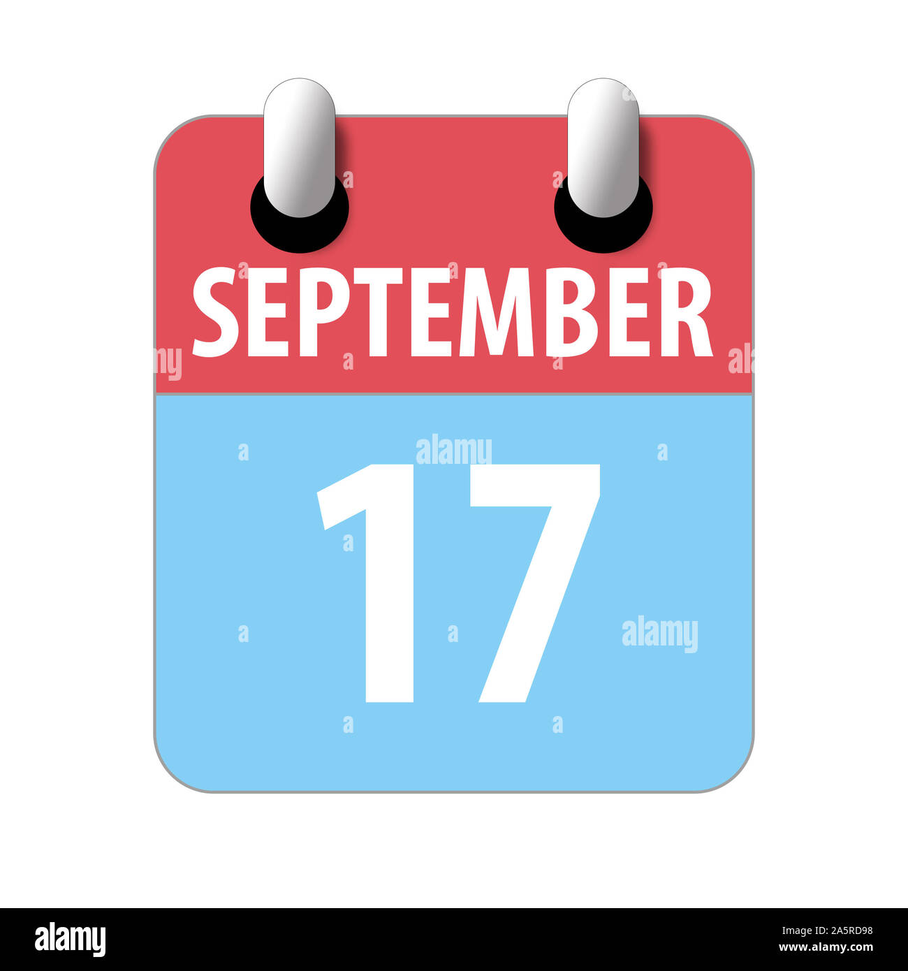 september 17th. Day 17 of month, Simple calendar icon on white ...