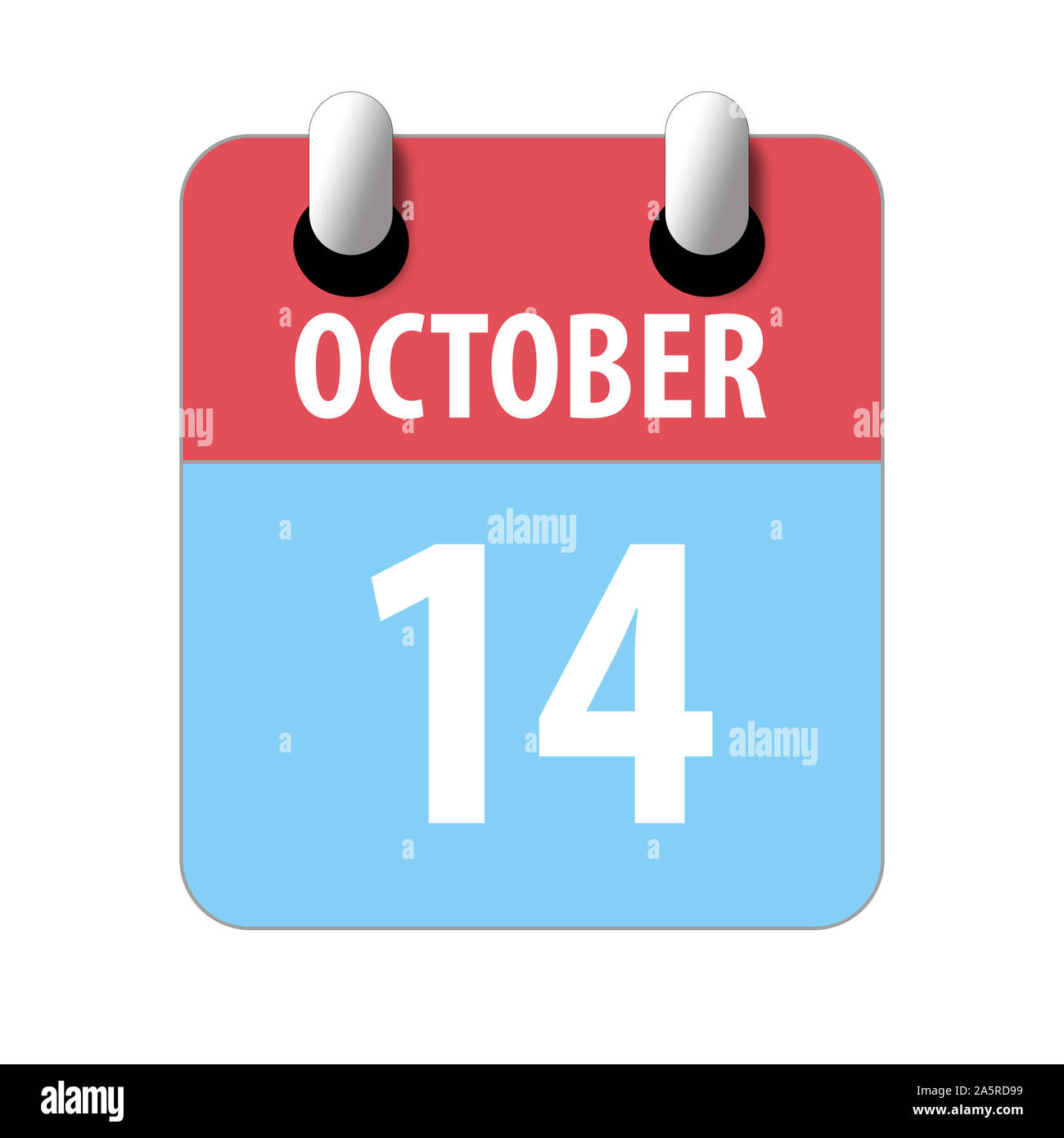 october 14th. Day 14 of month, Simple calendar icon on white background ...