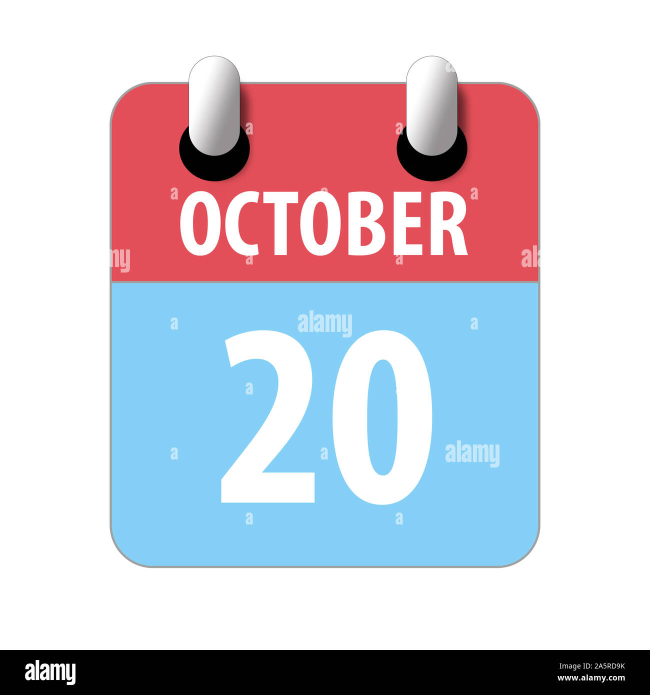October 20 calendar icon hi-res stock photography and images - Alamy