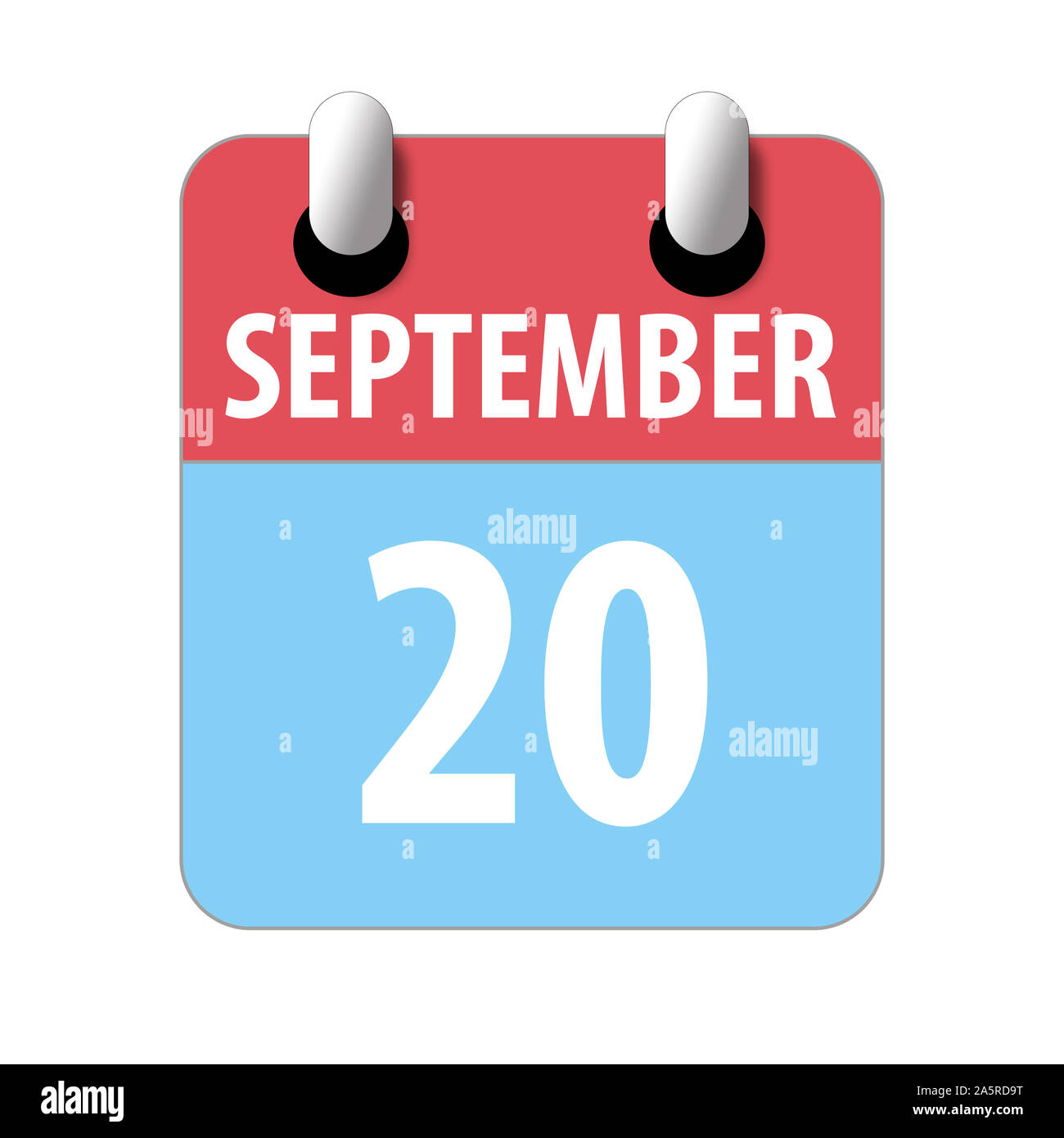 september 20th. Day 20 of month, Simple calendar icon on white ...
