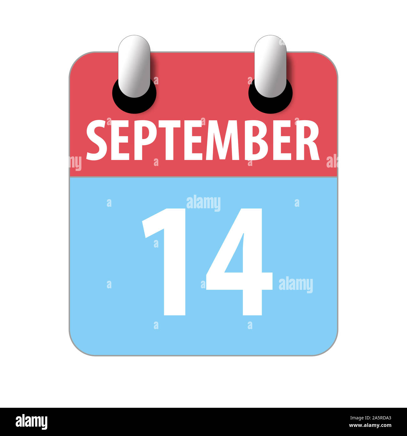 september 14th. Day 14 of month, Simple calendar icon on white ...