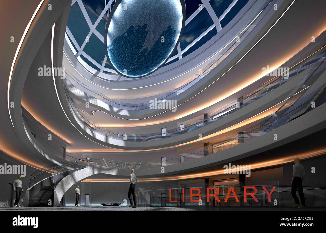 Library interior design hi-res stock photography and images - Alamy