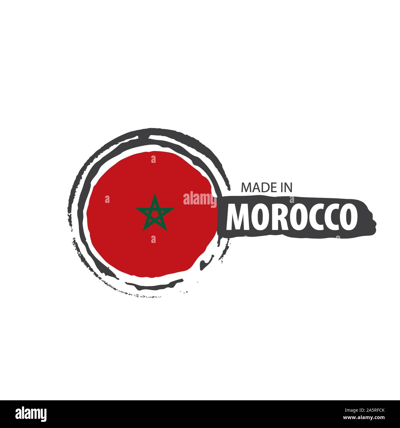 Morocco flag, vector illustration on a white background Stock Vector ...
