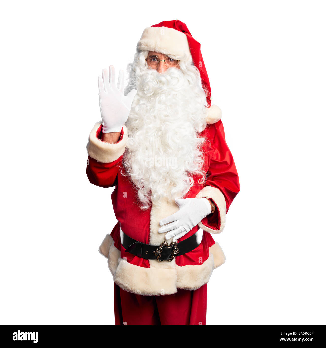 Santa Claus Waving Goodbye Hello High Resolution Stock Photography and ...