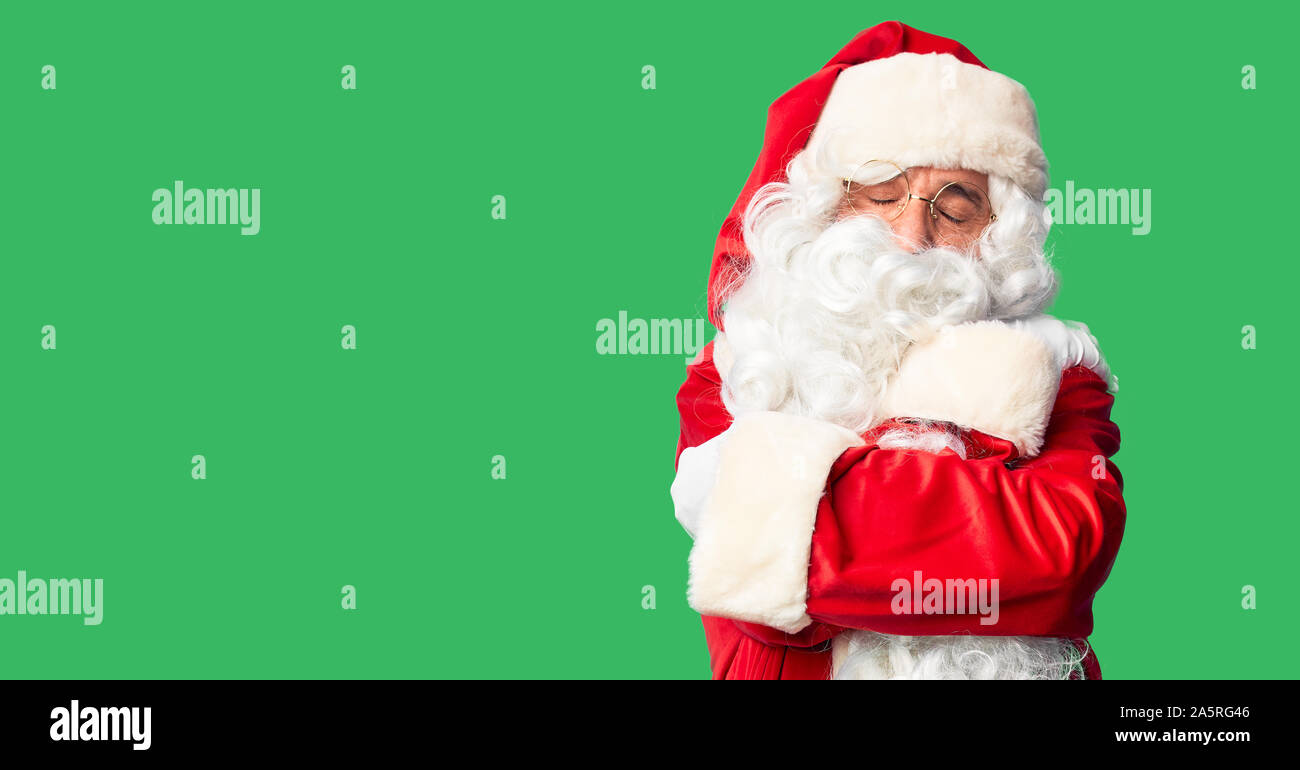 Santa claus hugging smiling hi-res stock photography and images - Alamy