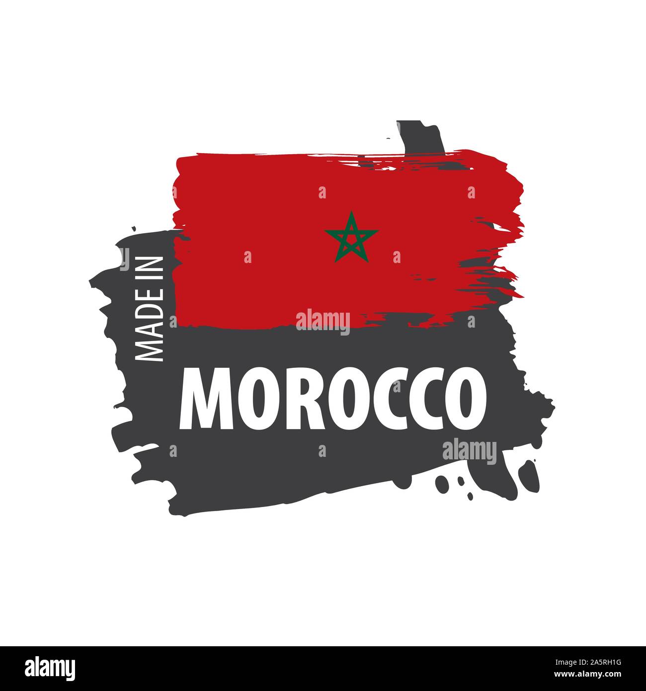 Morocco flag, vector illustration on a white background Stock Vector ...