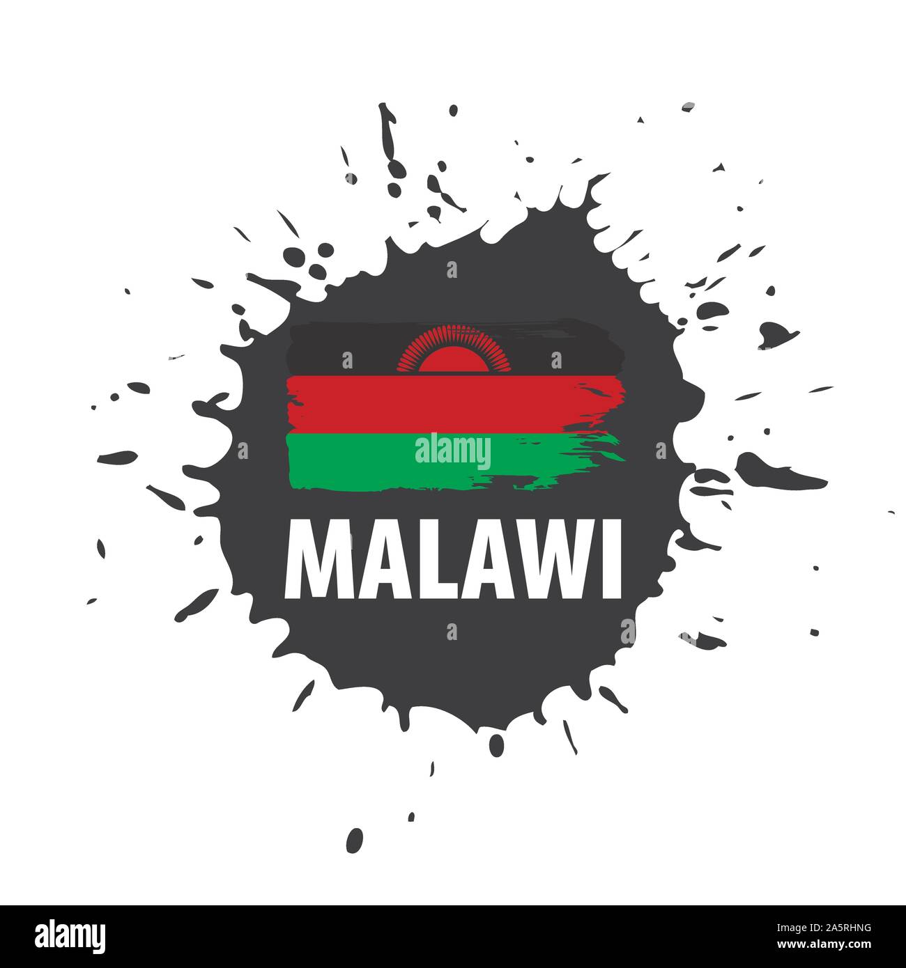 Flag republic malawi in Stock Vector Images - Alamy