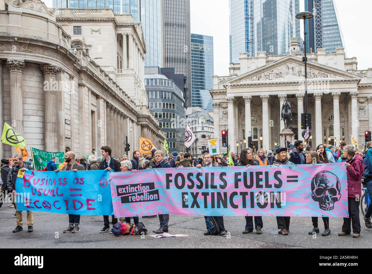 Extinction Rebellion Climate Change Protests London October 2019 Stock ...