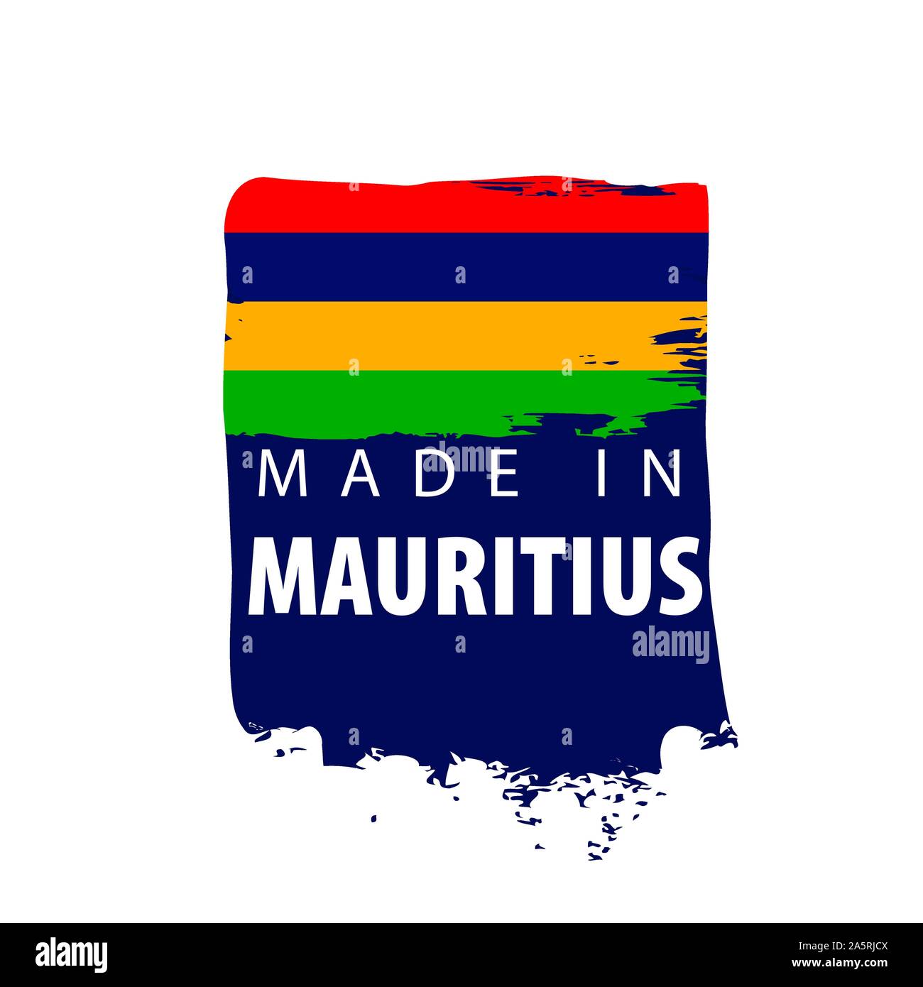 Mauritius flag, vector illustration on a white background Stock Vector ...