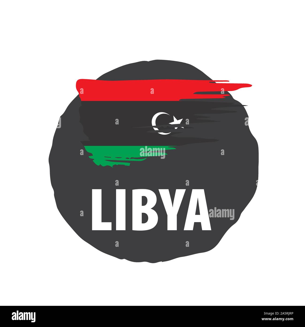Libya flag, vector illustration on a white background Stock Vector ...