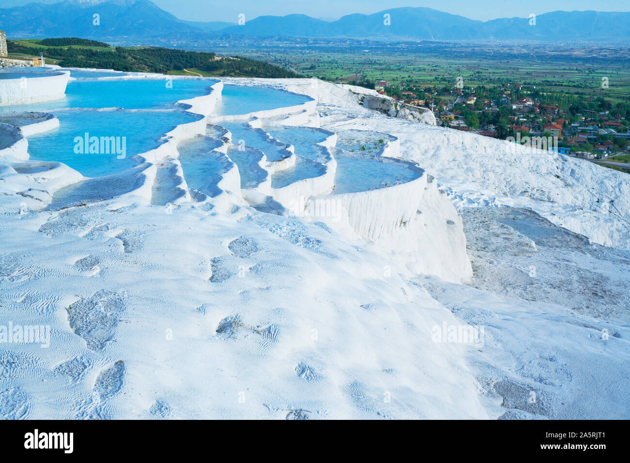 Terraced travertine thermal pools, Pamukkale, UNESCO World Heritage ...