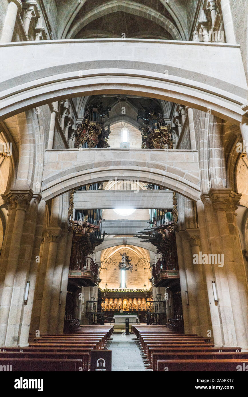 interior of the Cathedral, Tui, Spain, Europe. Camino portuguese Stock ...