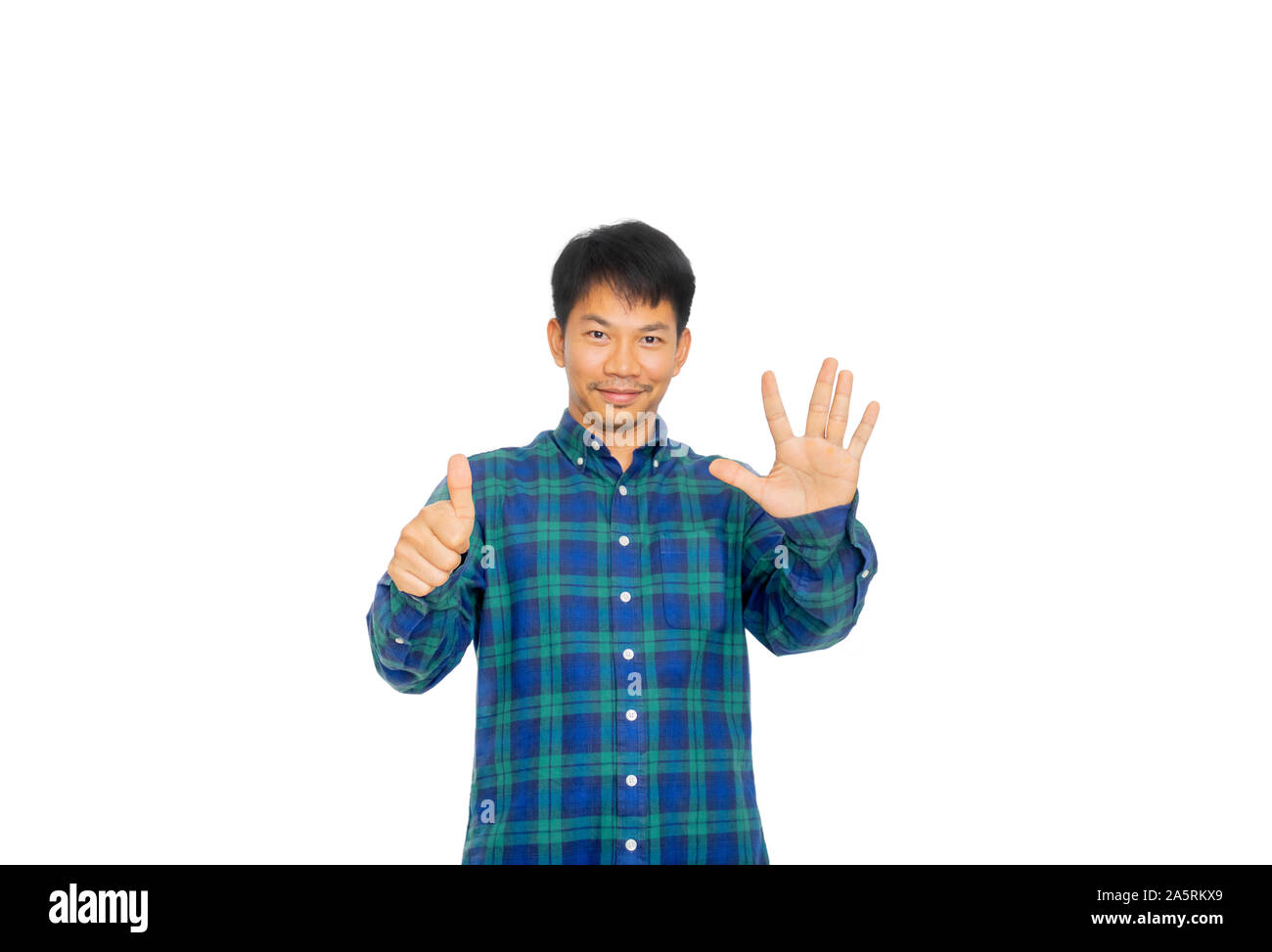 Asian boy counting fingers hi-res stock photography and images - Alamy