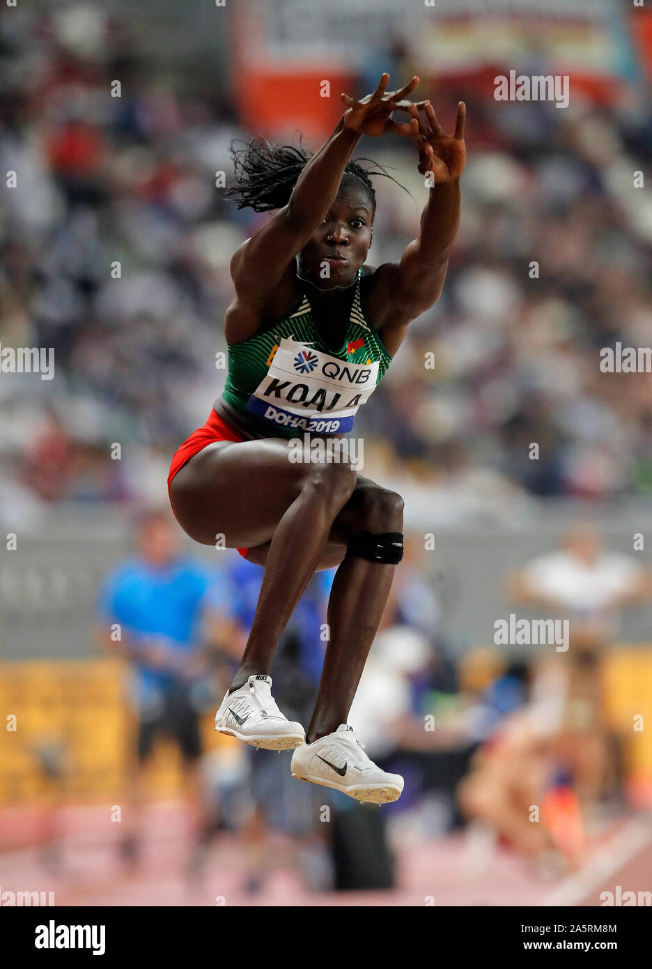 Burkina Faso's Martha Koala competes in the Long Jump during the Women ...