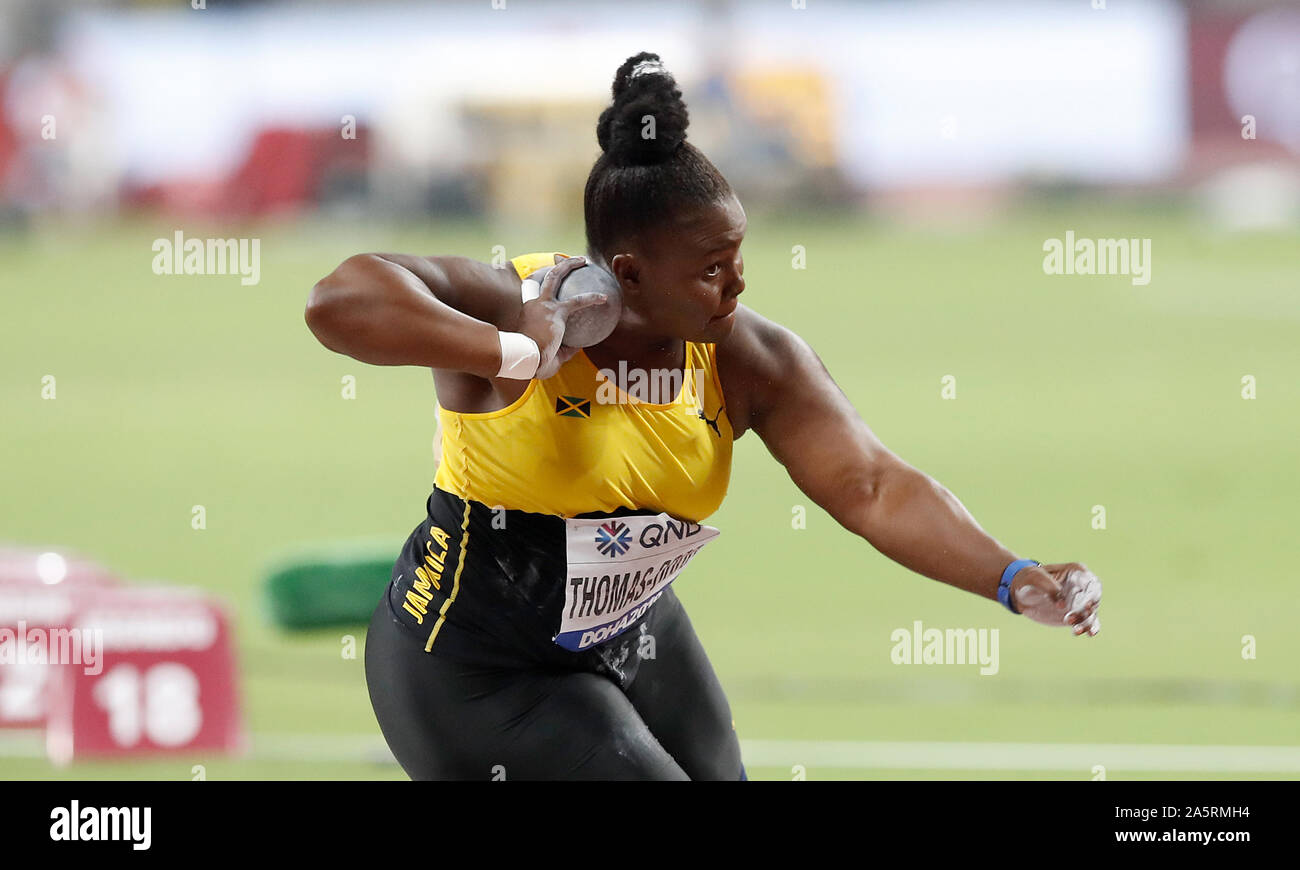 Jamaica's Danniel Thomas-Dodd during the Women's Shot Put Final Stock ...