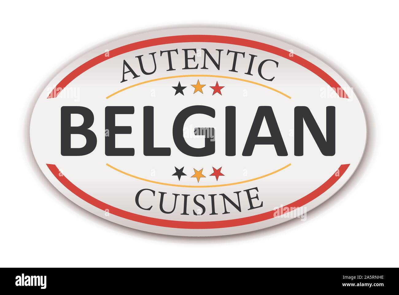 Authentic Belgian cuisine banner design over a white background, vector ...